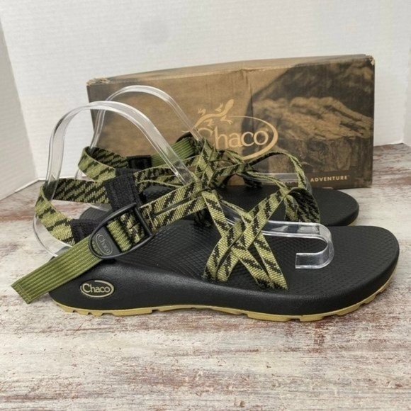 Chaco | Shoes | New Chaco Zx Classic Green Black Sandals Womens 1 ...